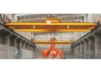 China Hydraulic Grab Overhead Crane 5 Ton Double Girder Electric Motor Driven for sale