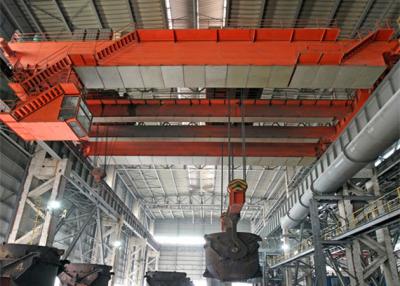 China Steel Mill Double Girder Workstation Bridge Crane 3 Phase 380V 50hz 5 - 74 Ton Load Capacity for sale