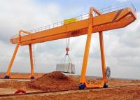 China Construction Electric Gantry Crane 10 Ton Double Girder With Trolley for sale