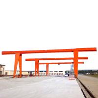 China outdoor 20 ton container single beam mobile steel gantry crane with hoist for sale