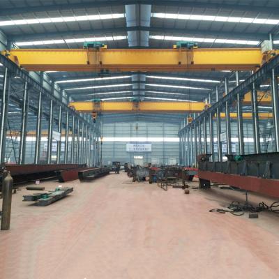 China 20 Ton Double Girder Overhead Bridge Crane 3 Phase Cabin Control for sale