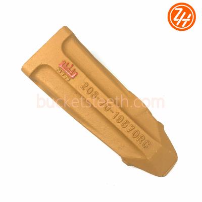 China SHANTUI Abrasion Resistant 205-70-19570 Pc200 Ex200 Sy215 Rock Excavator Bucket Teeth Heavy Equipment KOMATSU for sale