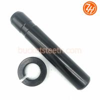China Black 53HRC 713-00032 Bucket Tooth Pin , 25ton Daewoo Excavator Parts for sale