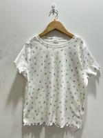 China Casual Pineapple Print Ribbed Knit Set - Ruffle Hem T-Shirt & Shorts for sale
