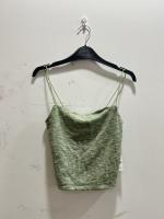 China Space Dye Cowl Neck Cami Top - Thin Spaghetti Straps (Beige / Brown / Green) for sale