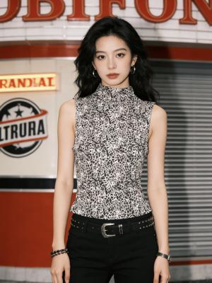 China Women's Satin Leopard Print Midi Skirt High Waisted Flowy A Line Party Skirts for sale