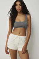 China Cozy Home Vibes: Elastic Waist Flannel Pajama Shorts for sale
