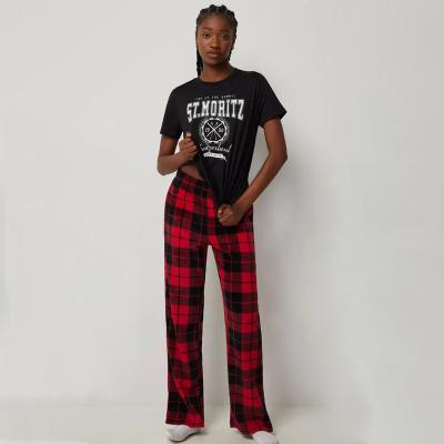 China Lazy Sunday Ready: Soft Flannel Checkered Lounge Pants for sale