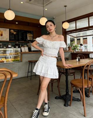 China Women's Black Ruffled Lace Mini Skirt - Tiered Cake Skirt for sale