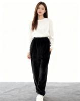 China Women's 5-Color Fuzzy Plush Lounge Pants for sale