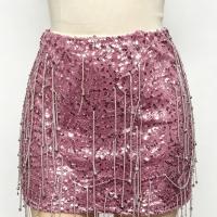 China Women's Sparkly Sequin Fringe Mini Skirt High Waist Party Bodycon Skirt for sale
