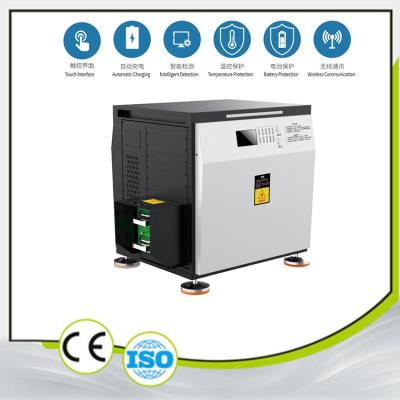 China 48V 150A AGV Battery Charger with Automatic Retractable Charging Pile - 200mm Telescopic Interface for Industrial Robots for sale