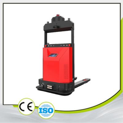 China Intelligent Laser Guided Forklift AGV 1000KG Load Capacity with 24V Lithium Battery and 1500mm Turning Radius for sale