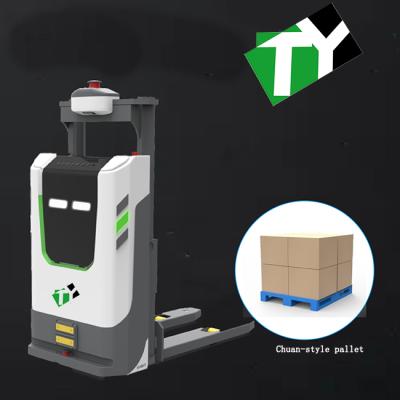 China Intelligent Unmanned Forklift 1T Load Capacity 3m Lifting Height 24V 200Ah LiFePO4 Battery for sale