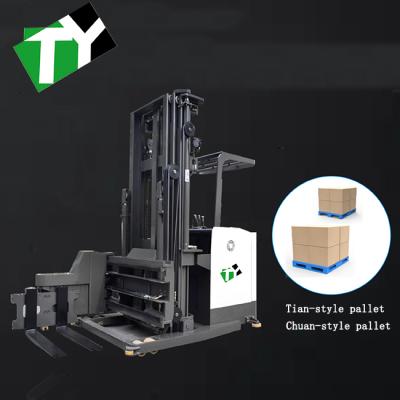 China Intelligent Unmanned Forklift LiDAR Vision SLAM Navigation 1.2m/s Speed 48V 300Ah Battery for sale