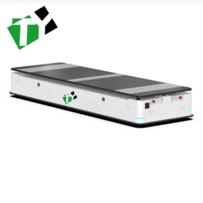 China AGV Automated Guided Vehicle 5000kg Load Capacity 50-100mm Lifting Stroke Collision Avoidance for sale