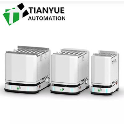 China AGV Automated Guided Vehicle 100KG-1000KG Load 8H Battery Life Stainless Steel Shell for sale