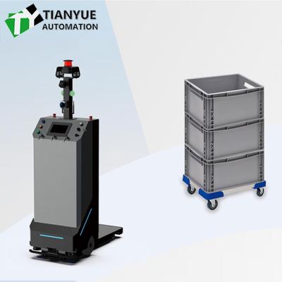 China Intelligent Unmanned Forklift 300KG Load Capacity LiDAR SLAM Navigation Polyurethane Tires Warehouse for sale