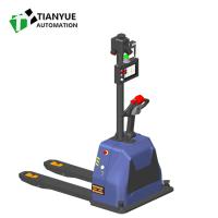 China Intelligent Unmanned Forklift 1500KG Load Capacity Lithium Iron Phosphate Battery 1335mm Passage for sale