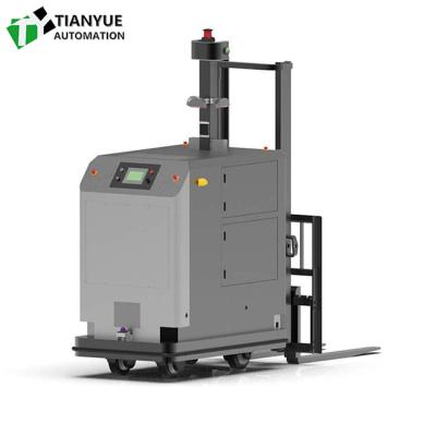 China Intelligent Unmanned Forklift 48V Laser SLAM Navigation ±5mm Stopping Accuracy 1.5m/s Heavy Duty Material Handling for sale