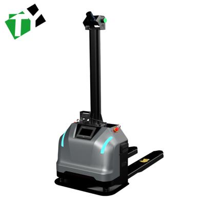 China Intelligent Unmanned Forklift 1500kg Rated Load 350kg Body Weight Heavy Duty Forklift Truck 8h Continuous Operation for sale