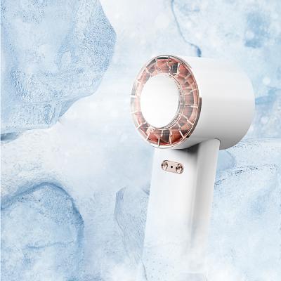 China Mini Portable USB Rechargeable Fan 2200 MAh Battery USB Ice Cooling Fan for sale