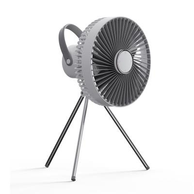 China LED Tripod 10 Inch Ceiling Camping Usb Fan 10000mAh Mini Rechargeable Fan for sale