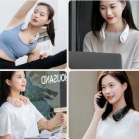 China Leafless Mini Portable USB Fan Rechargeable 2000mAh Bladeless Neck Cooler For Summer for sale