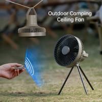 China Battery 10000mAh Outdoor Camping Fan ABS Rechargeable Light Portable Mini Tripod Fan for sale