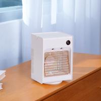 China Home Office Table Personal Air Conditioner 4000mAh Rechargeable Rotating Air Cooler Air Conditioner With Light for sale
