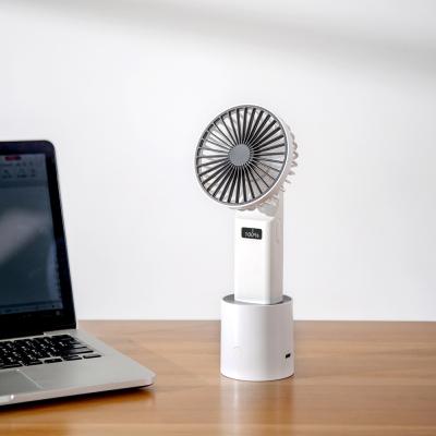 China Portable LED Digtial Display 4000mAh Mini USB Handheld Fan for sale