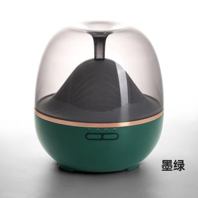 China 600ml Wholesale Decorative Wireless Wood Grain Ultrasonic Scented Essential Oil Room Aroma Diffuser Colorful LED Light for sale