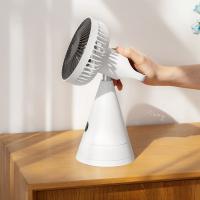 China Household Office Magnetic Rechargeable Table Fan Oscillation Fan Usb Makeup Mirror for sale