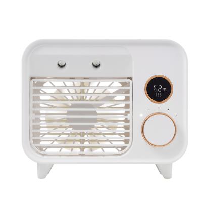 China Portable Air Cooler Fan LCD Screen USB Rechargeable Water Air Conditioner Fan for sale