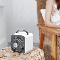 China Rechargeable Stand Air Cooler Fan with LED Night Light for sale