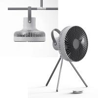 China 7 Vane Remoter Control Rechargeable Table Fan Tripod LED Outdoor Usb Fan for sale