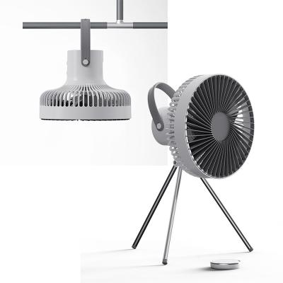 China 7 Vane Remoter Control Rechargeable Table Fan Tripod LED Outdoor Usb Fan for sale