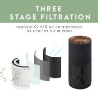 China AP02 Portable Mini Car Air Purifier H12 H13 True HEPA Filter Small Office for sale