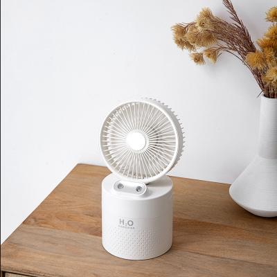 China Misty Spray  2 In 1 Water Rechargeable Table Fan Usb Mini Portable Air Conditioner Humidifier for sale