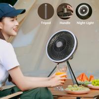 China Portable Hanging Tent Rechargeable Table Fan 10000mAh  LED Outdoor Camping Fan for sale
