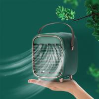 China Mini Rechargeable Table Fan 5V Portable Air Conditioner Cooler Spray Mist Cooler Fan for sale