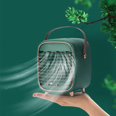 China Mini Rechargeable Table Fan 5V Portable Air Conditioner Cooler Spray Mist Cooler Fan for sale