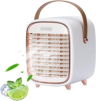 China 5V 2000mh Air Conditioner Table Fan 3 Speeds ABS Small Cordless Air Conditioner for sale