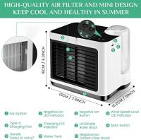 China Bedroom Anion Mini Air Cooler Humidifier 2000mAh Desktop Evaporative Air Cooler for sale