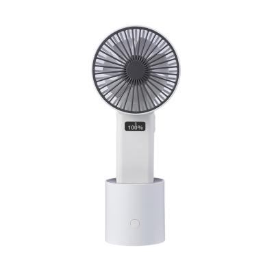 China Desk Oscillate Small Rechargeable Hand Fan 4W 4000mA Small Battery Operated Fan for sale
