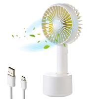 China Oscillating Base Mini Portable Handheld Fan 2000mAh 4W Rechargeable Desk Fan for sale