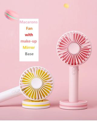 China Portable USB Rechargeable Handy Fan 2000mAh 4 Vane Mini Rechargeable Fan for sale