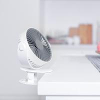 China 2000mAh Battery Portable USB Fan BLDC 360 Degree Table Clip Fan for sale