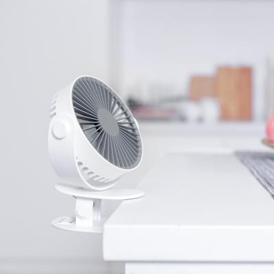 China 2000mAh Battery Portable USB Fan BLDC 360 Degree Table Clip Fan for sale