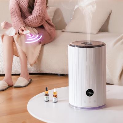 China UV Sterilization Rotating Ultrasonic Air Humidifier 5L Large Capacity Warm Mist for sale